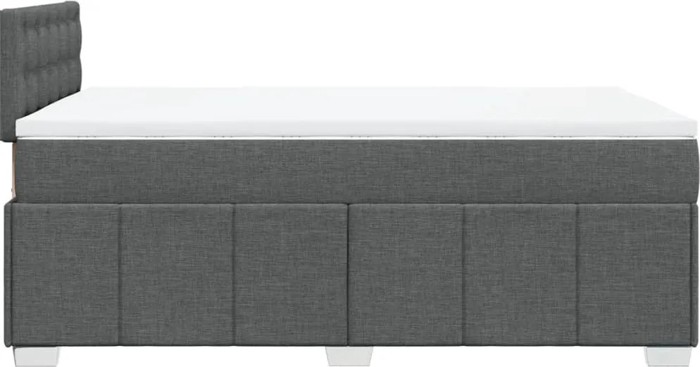 Box spring postel s matrací tmavě šedá 120x190 cm textil 3287022
