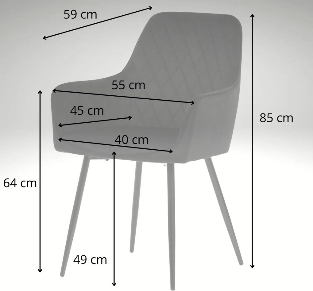 Vikio Jídelní set pro 8 osob 180x90 cm soft dub noha X černá židle s područkami VJS228-8C