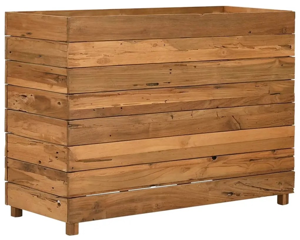vidaXL Marketos Vyvýšený záhon 100x40x72 cm recyklované teakové dřevo a ocel