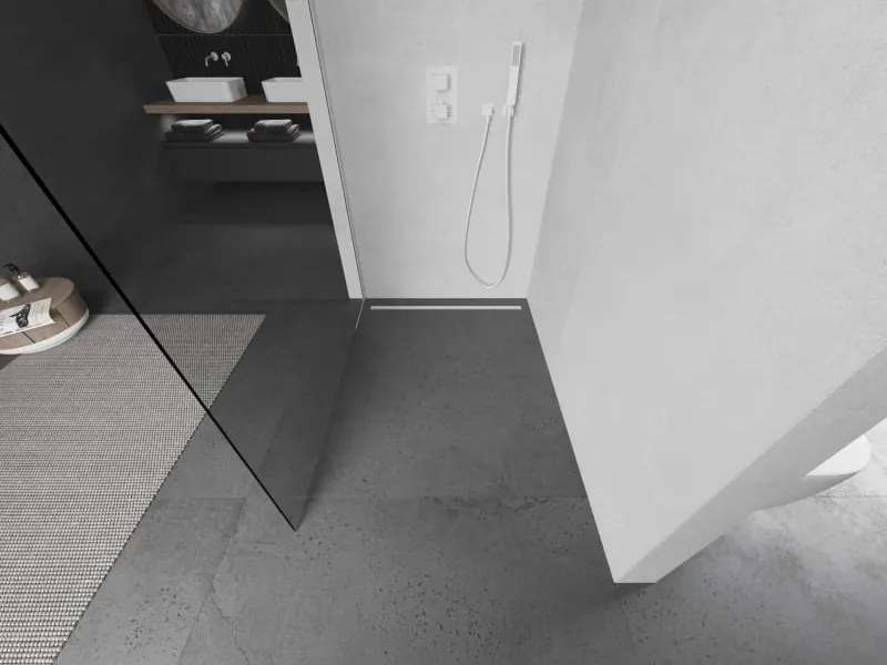 Mexen Kioto sprchová stěna Walk-in 145 x 200 cm, transparentní 8 mm, bílá - 800-145-101-20-00