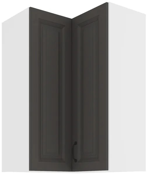Kuchyňská skříňka Stilo 60x60 GN-90 2F (90°) korpus bílá, dvířka šedá