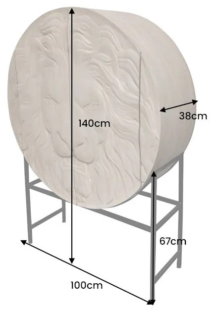 Massive home | Vysoká komoda Lion 160cm masiv mango black