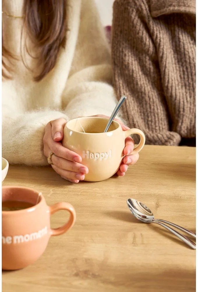 Růžový kameninový hrnek 420 ml Muggies – Salt&amp;Pepper
