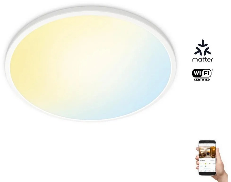 WiZ WiZ - LED Stmívatelné stropní svítidlo SUPERSLIM LED/22W/230V bílá Wi-Fi WI0058