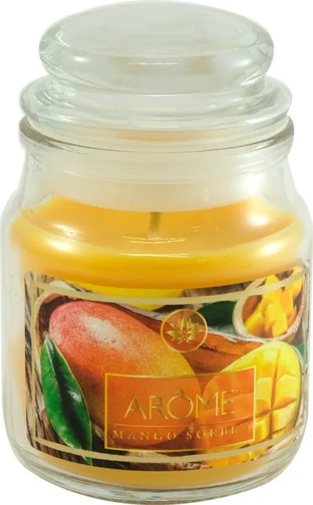 Arôme Malá vonná svíčka ve skle, 85g, Mango Sorbet