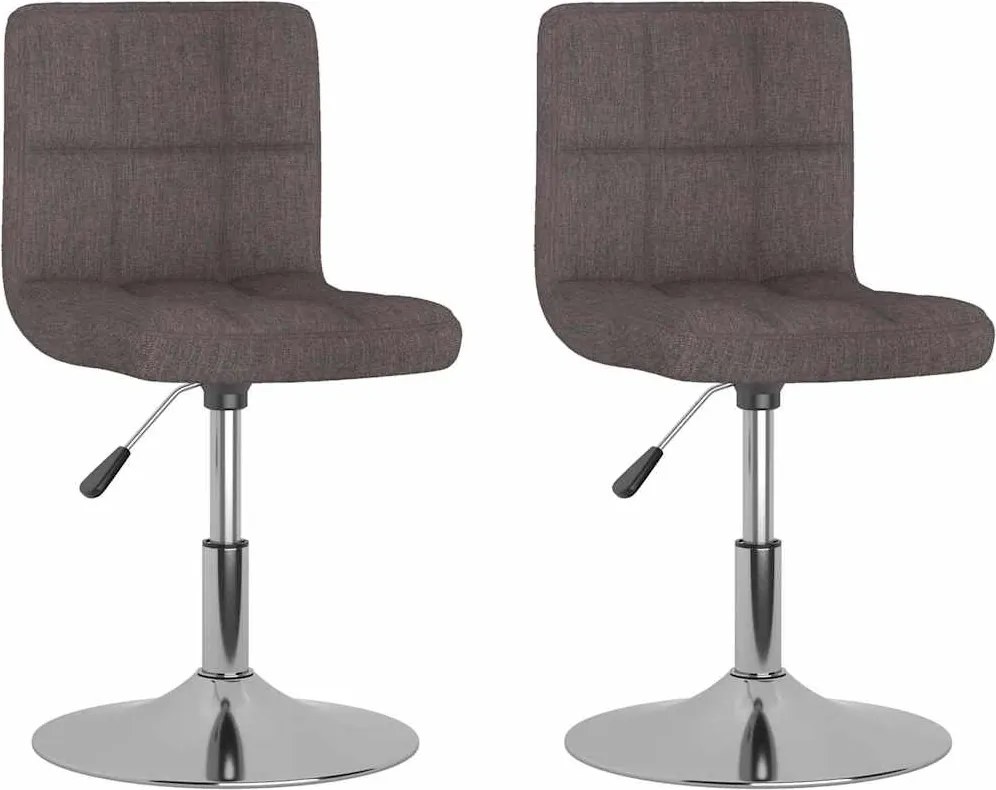 Otočné jídelní židle 2 ks taupe textil 334218