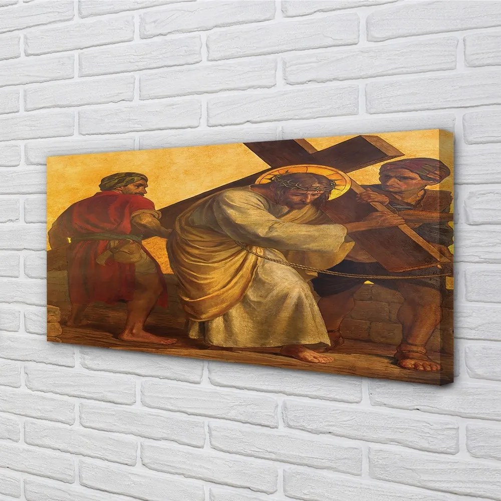 Obrazy na plátně Jesus cross lidé 120x60 cm