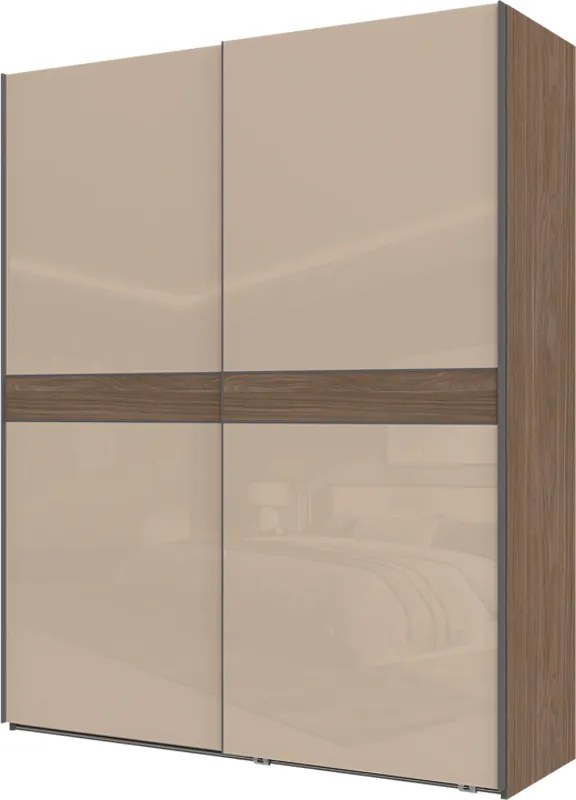 Šatní skříň s posuvnými dveřmi PK181/LF - 182 × 224 × 61 cm