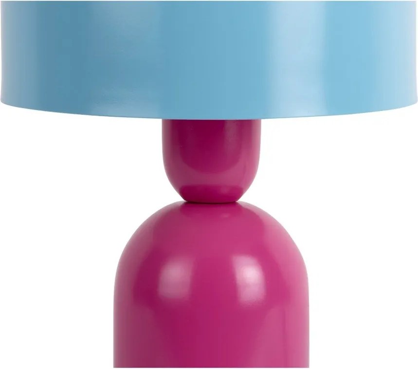 Modrá/růžová kovová stolní lampa (výška 24 cm) Double Funky – Leitmotiv