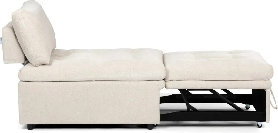 Rozkládací křeslo, béžová, látka, ASB-C3410 CRM2 Šedá