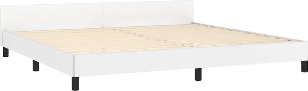 Rám postele s čelem bílý 200x200 cm umělá kůže 3125592