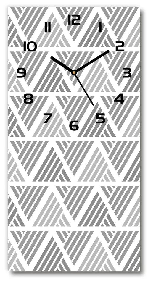 Wallmuralia Nástěnné hodiny tiché Geometrické pozadí 30x60 cm