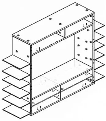 Luxusní obývací stěna MEDI TV, černá / extra vysoký lesk
