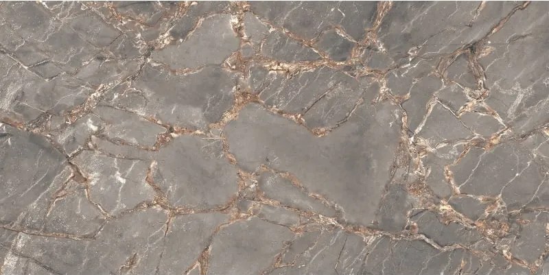 Mexen Rubble Šedý glazovaný rektifikovaný gres G1, dlaždice 120 x 60 cm, carving - TL401-120-060-02