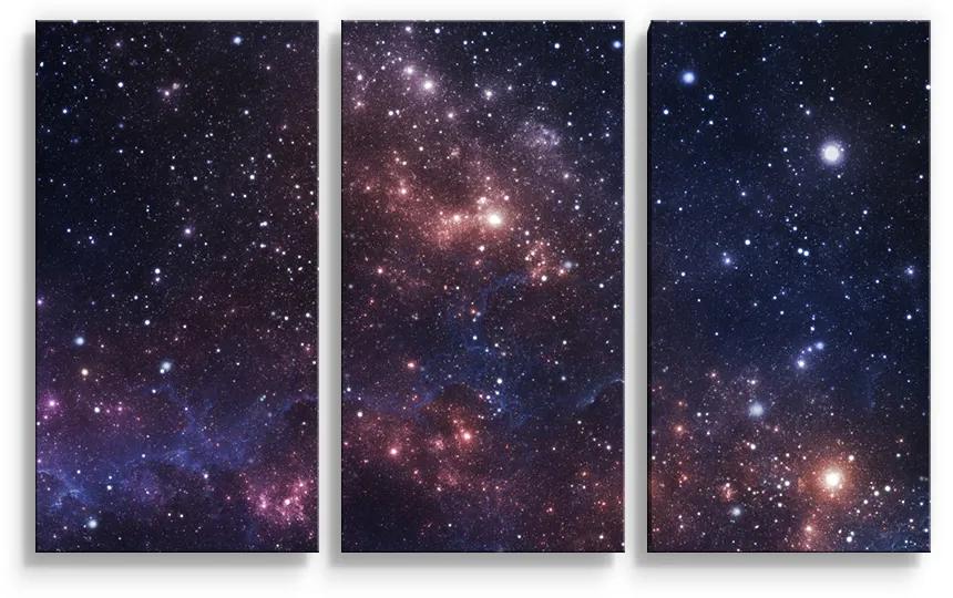Sablio Obraz - 3-dílný Noční obloha - 120x80 cm