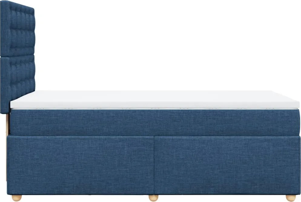 Box spring postel s matrací modrá 80x200 cm textil 3293427