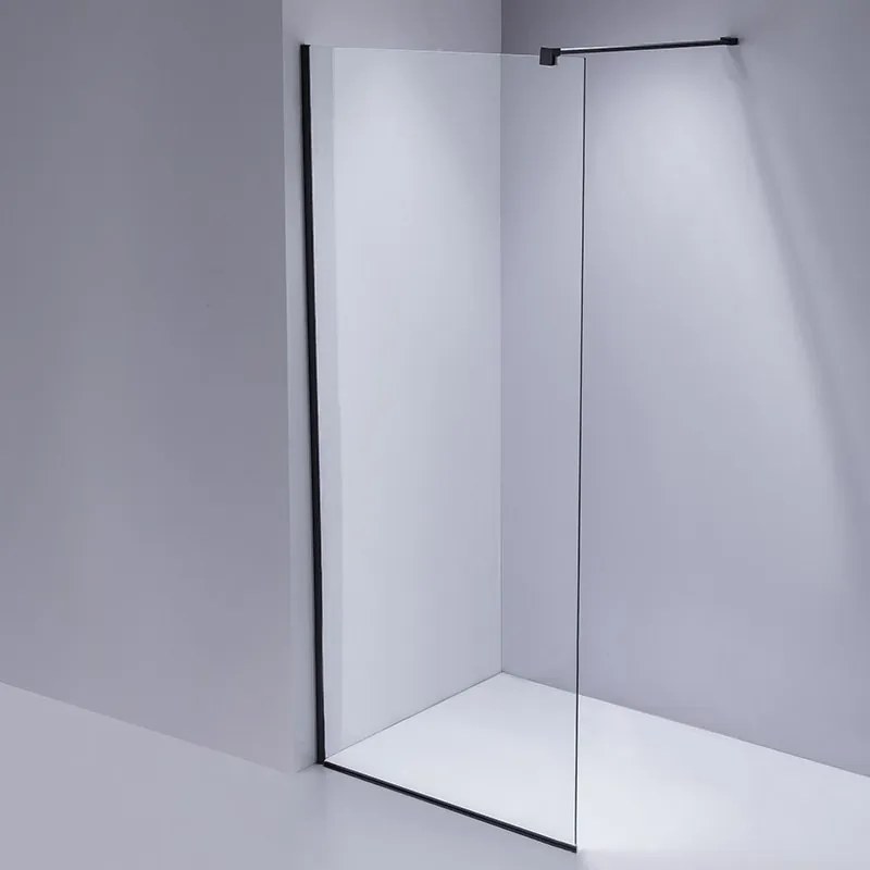 BPS-koupelny Sprchová zástěna Walk-in HYD-WI07 130 černá - bez vaničky