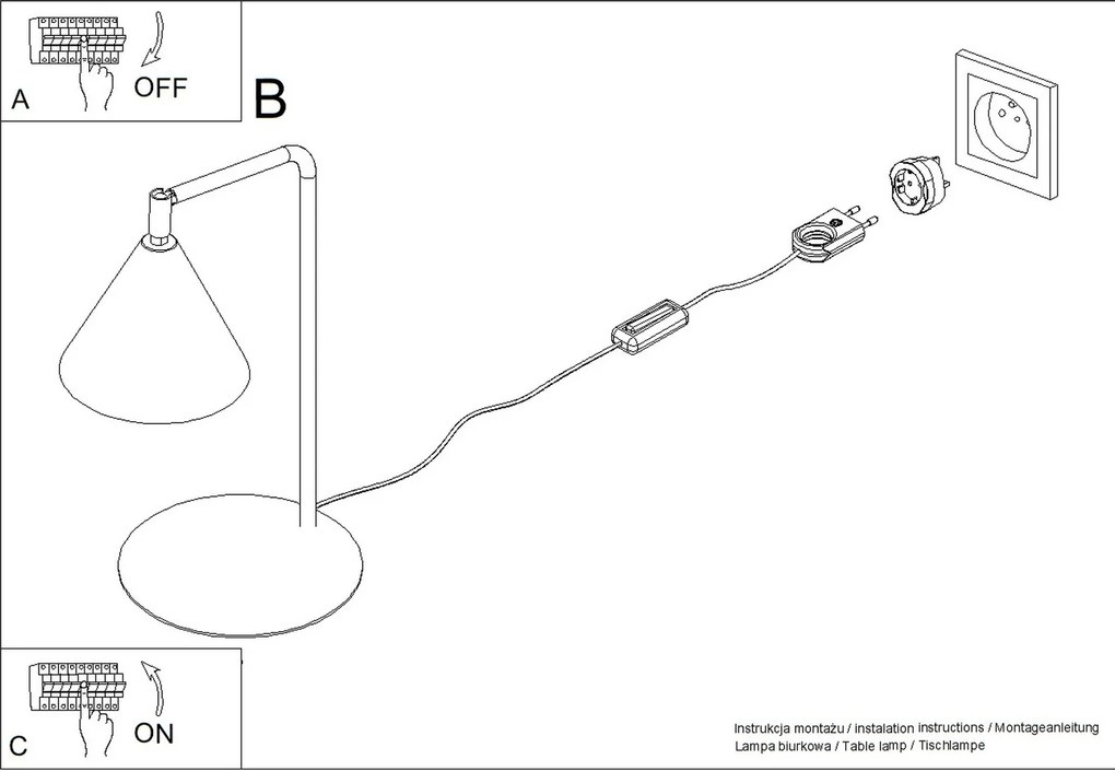 Sollux Lighting Stolní lampa NOX béžová