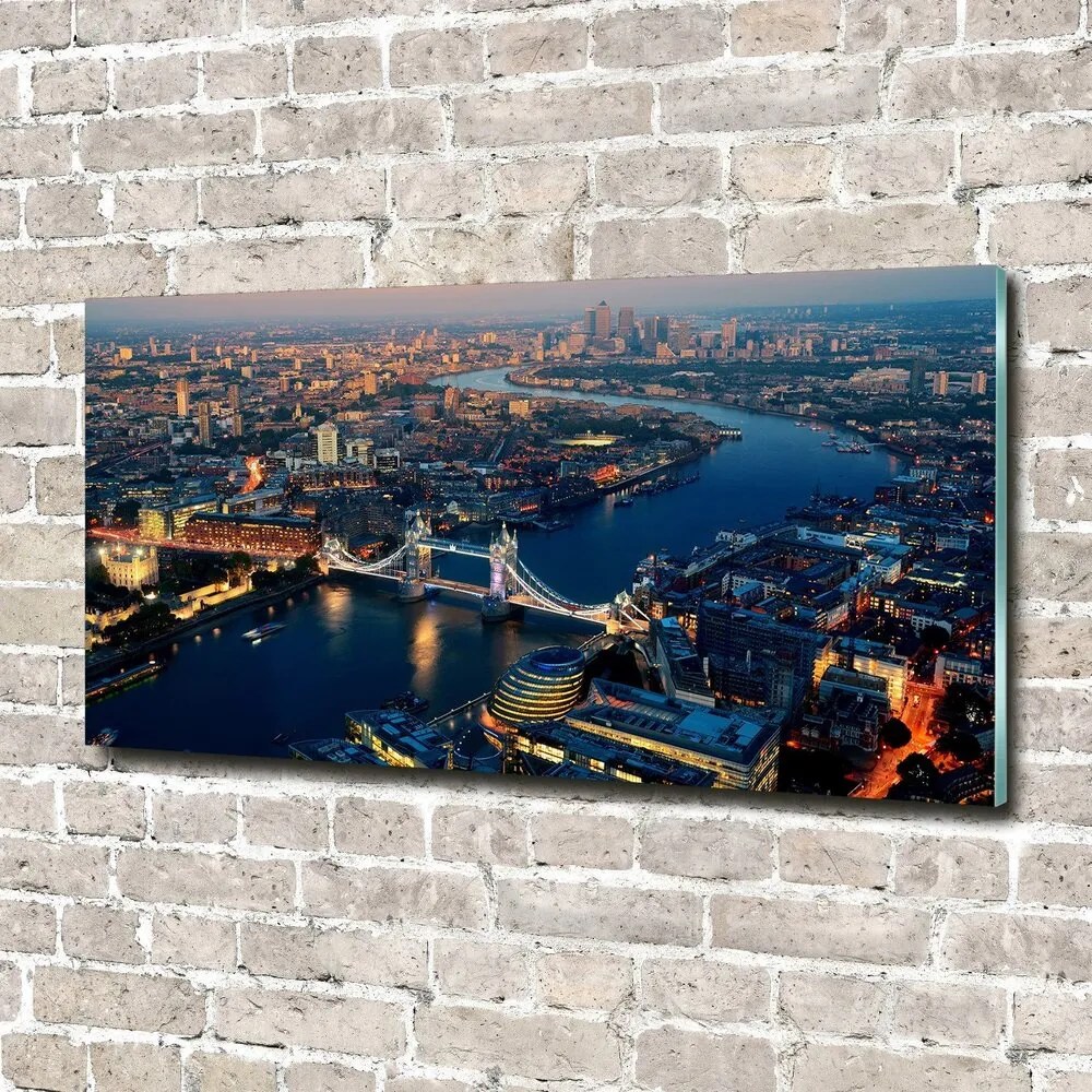 Wallmuralia Fotoobraz na skle Londýn z ptačího pohledu 140x70 cm