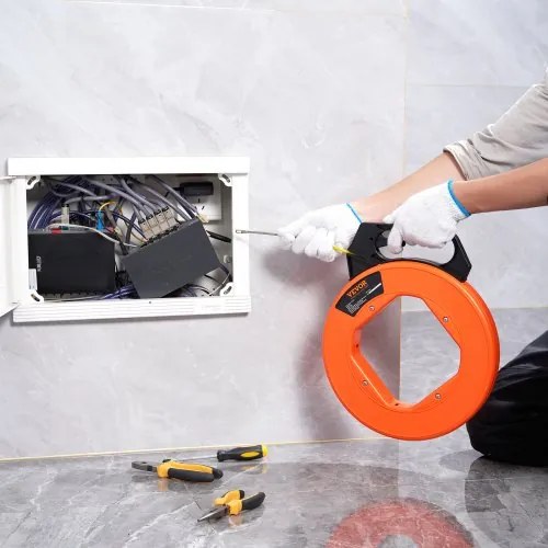 Fish Tape, 30,5 m, 4,8 mm, sklolaminátový stahovák drátu s optimalizovaným pouzdrem