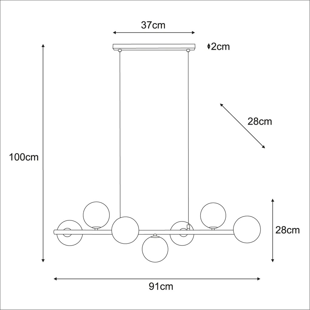 KAJA Lustr do obýváku ARDI béžová barva K-5842 7×G9/91 cm