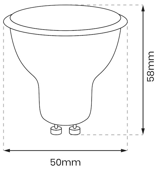 LED žárovka GU10 neutrální 4000k 6,5w 560 lm