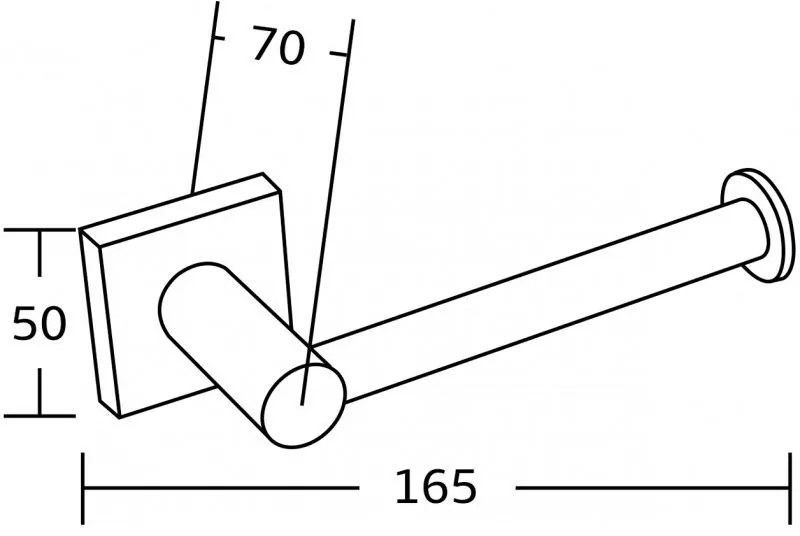 Mexen příslušenství, držák na wc papír RUFO, zlatá, 7050933-50