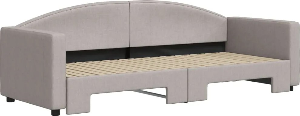 Válenda s přistýlkou taupe 80 x 200 cm textil 3197186