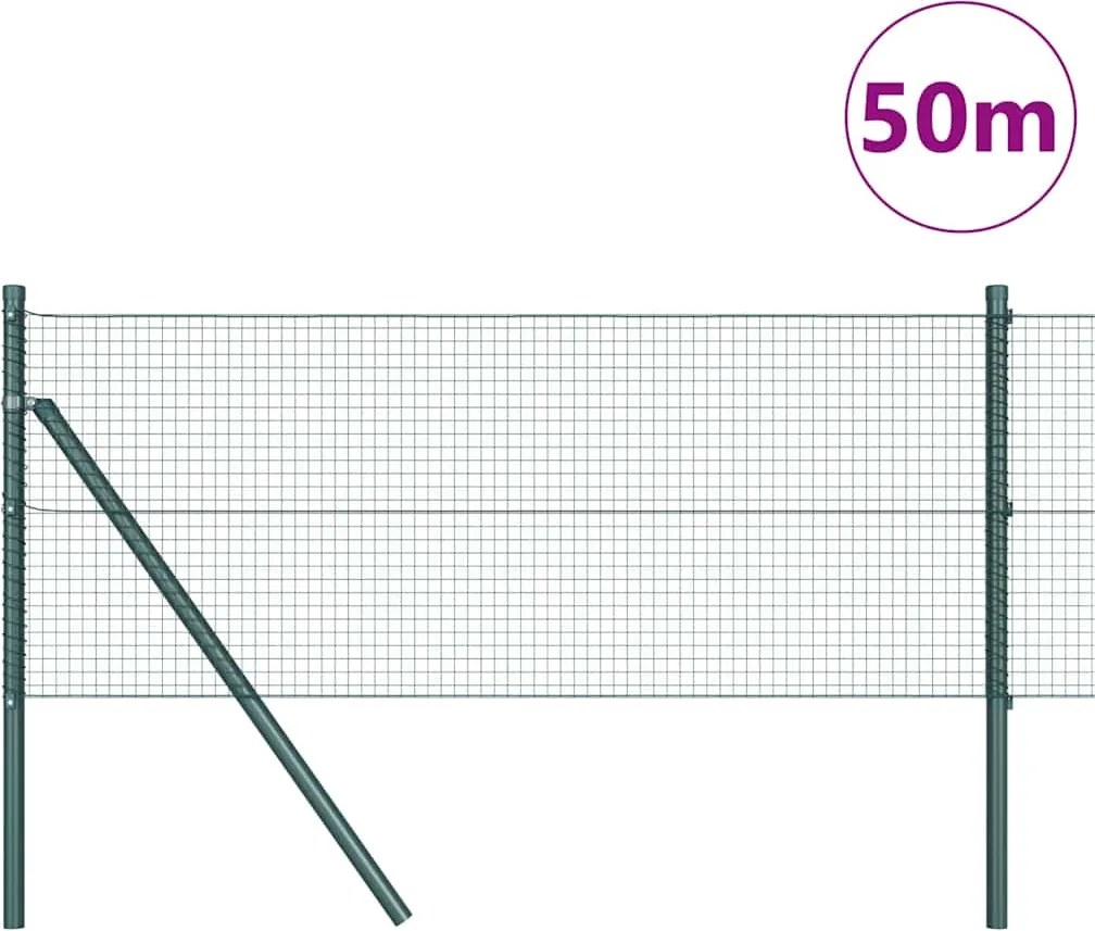 Zemní upevnění svařované drátěné ploty 50 x 0,8 m Zelená 3351758