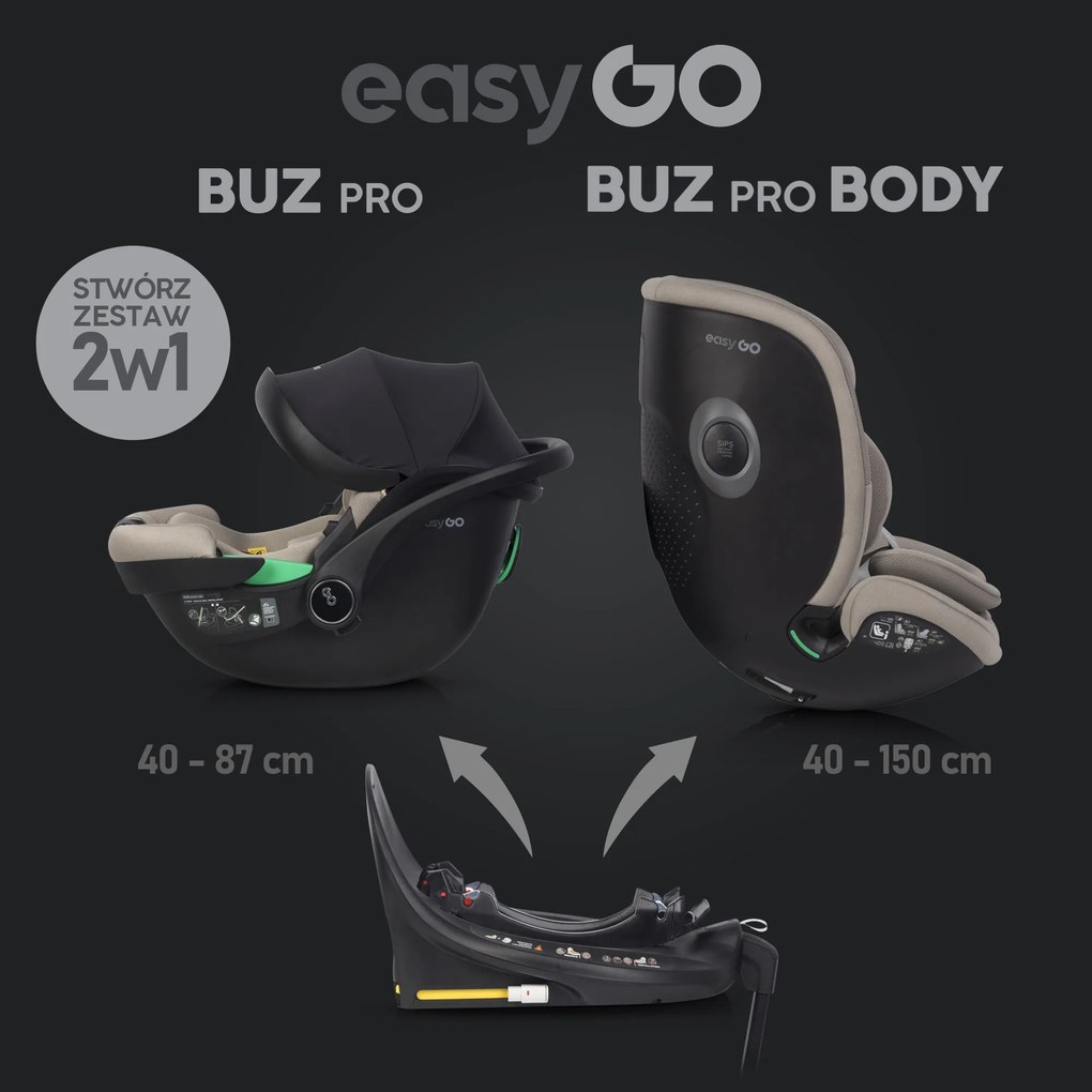 Autosedačka EasyGo Buz Pro Body Taupe