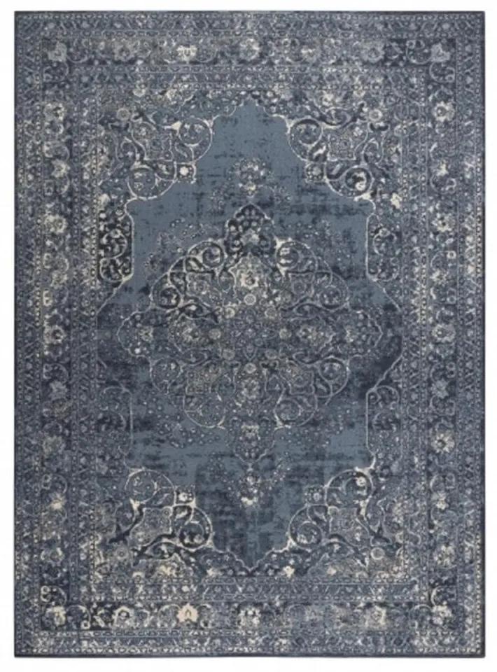 Vlněný kusový koberec Rozet modrý 200x300cm