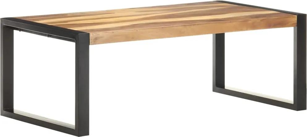 vidaXL Konferenční stolek 110 x 60 x 40 cm hrubé mangovníkové dřevo [321555] Barva: Černá
