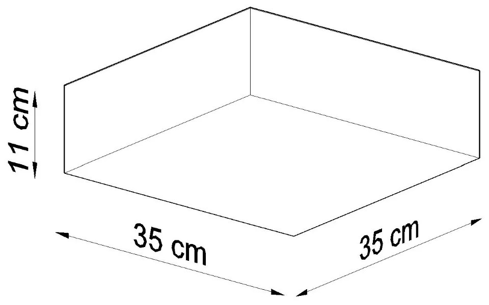 Stropní svítidlo Horus, 1x šedé plastové stínítko, (bílý plast), (35 cm)