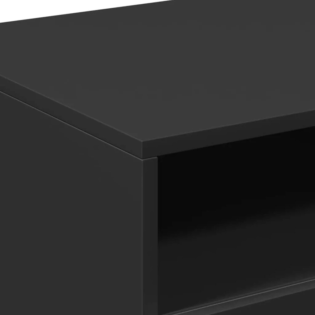Konferenční Stolek S Led Osvětlením Černý 90 X 49 X 40 Cm