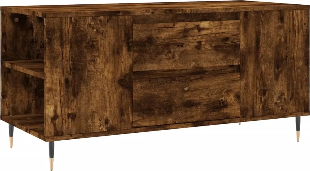 vidaXL Konferenční stolek 102 x 44,5 x 50 cm kompozitní dřevo [830993] Barva: Bílá