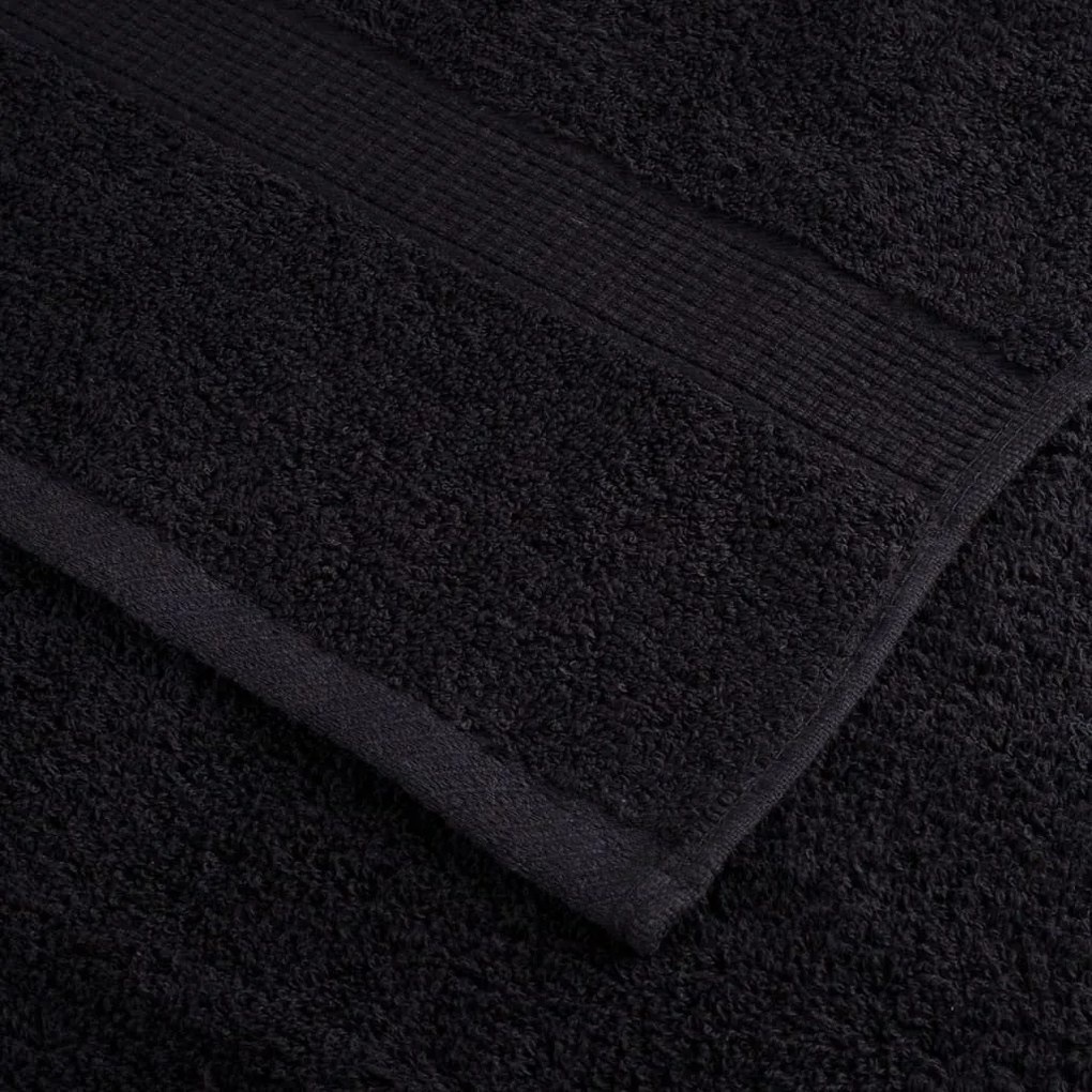 Premium ručníky SOLUND 2 ks černé 70 x 140 cm 600 g/m² 137428