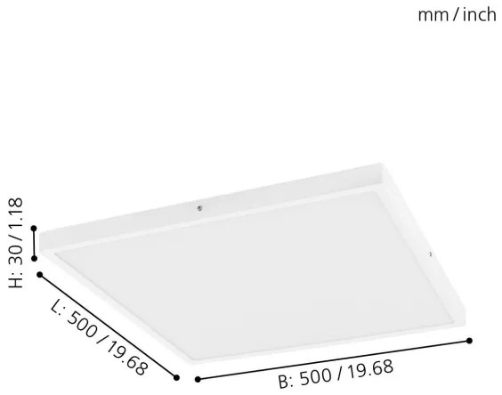 Eglo 97277 - LED Stmívatelné stropní svítidlo FUEVA 1 1xLED/25W/230V