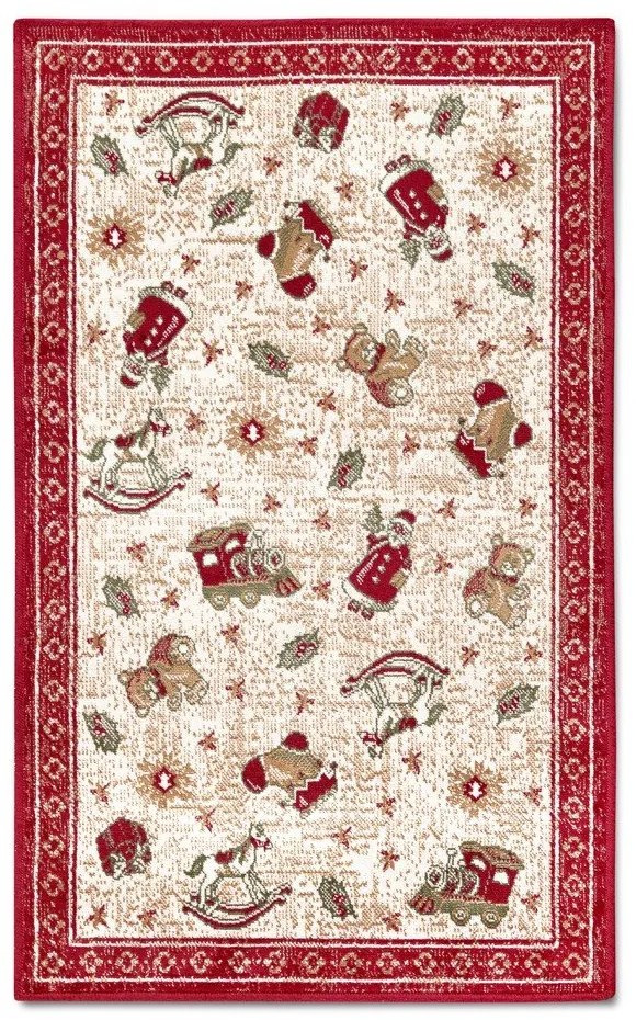 Červený koberec s vánočním motivem s příměsí bavlny 50x80 cm Toy's Delight Red Christmas – Villeroy&amp;Boch