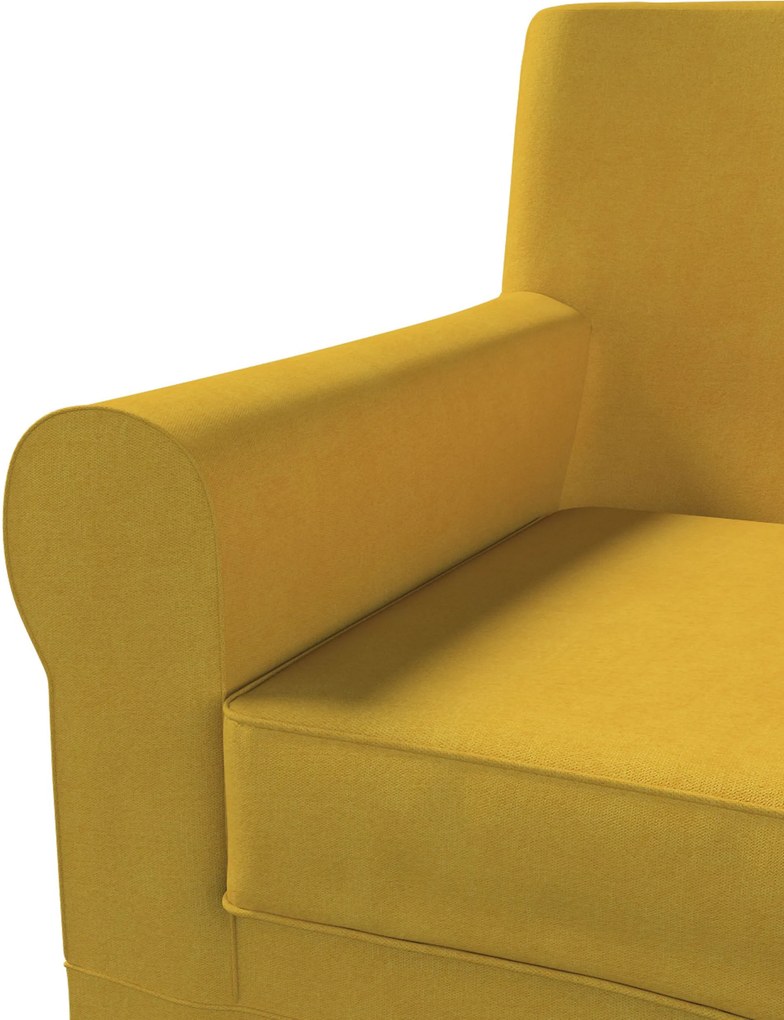 Potah na křeslo IKEA Ektorp Jennylund barva žlutá látka pletený vzor