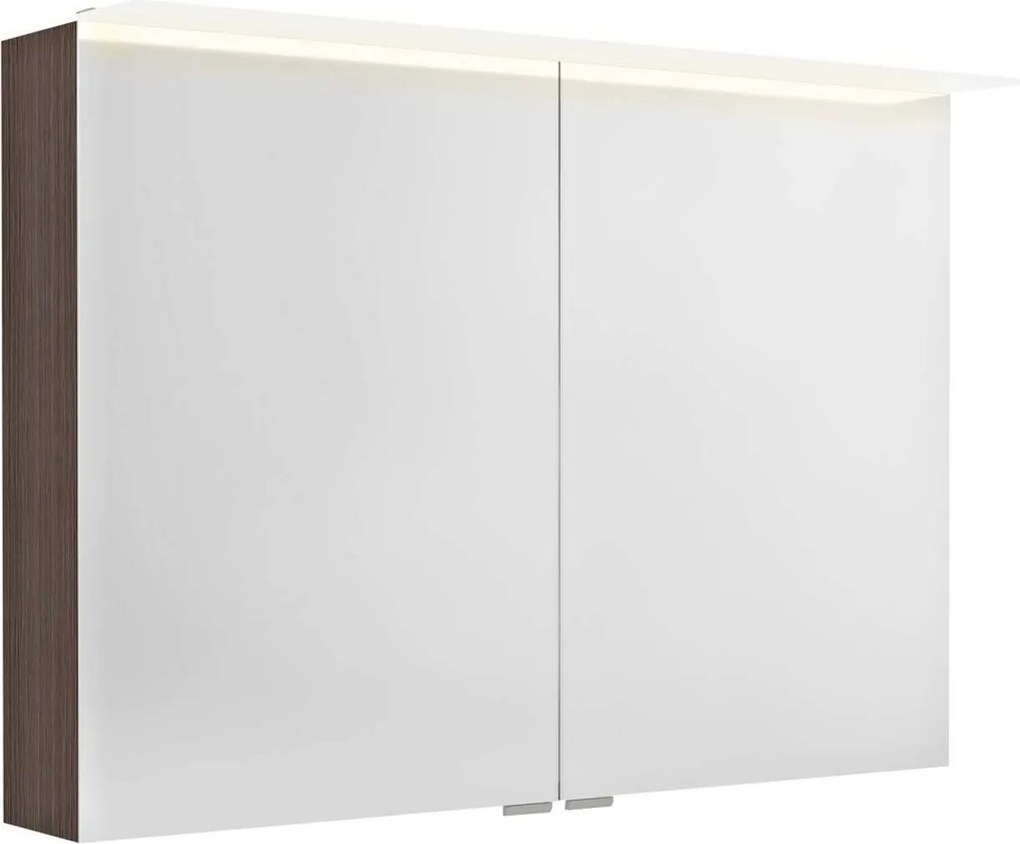 Sapho Linex - Zrcadlová skříňka s LED osvětlením 100x70x15 cm, 2x dvířka, borovice rustik LX100-0016