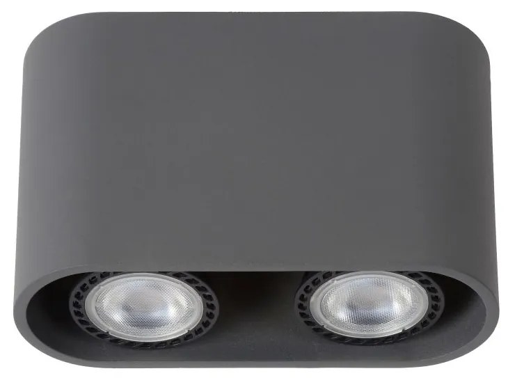 Lucide 09914/10/36 BENTOO-LED povrchové bodové svítidlo 2xGU10 šedé Stropní bodovky