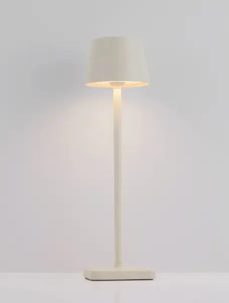 Venkovní stolní lampa Deck bílá