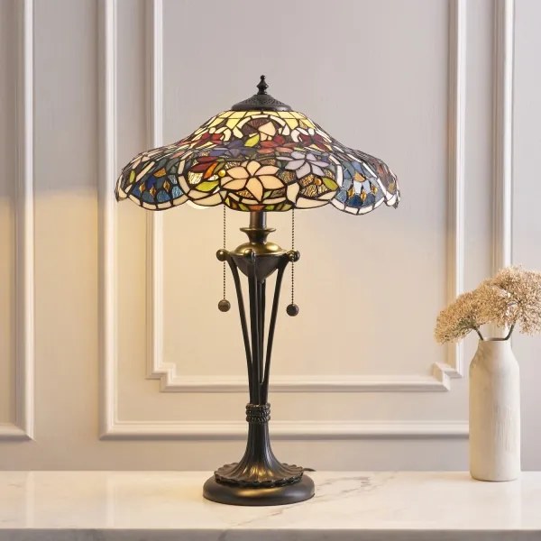 Endon 64326 - Stolní lampa Tiffany SULLIVAN 2xE27/60W/230V pr. 40 cm