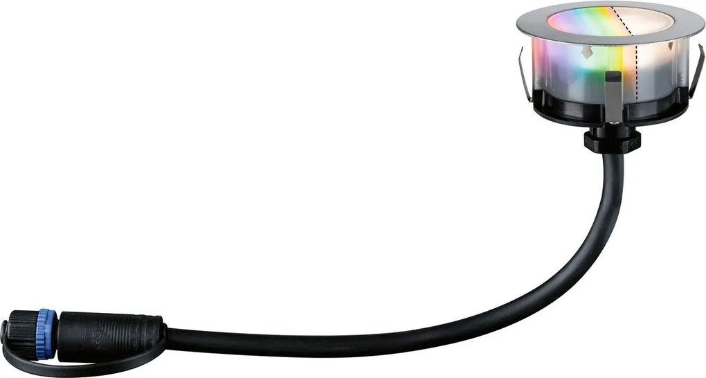 P 94752 Plug & Shine LED zemní svítidlo Smart Home Zigbee Floor RGBW 3ks sada IP67 RGBW 3x2W 21VA ocel - PAULMANN