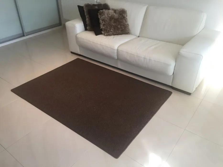 Vopi | Kusový koberec Astra hnědá - 1 m2 s obšitím