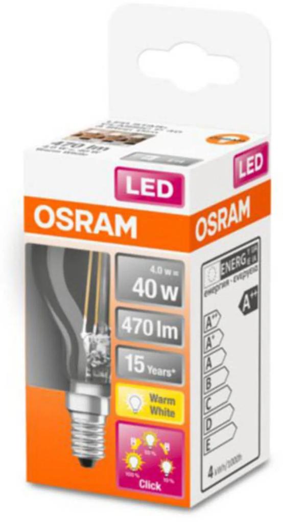 OSRAM Classic P LED žárovka E14 4W 827 stmívací