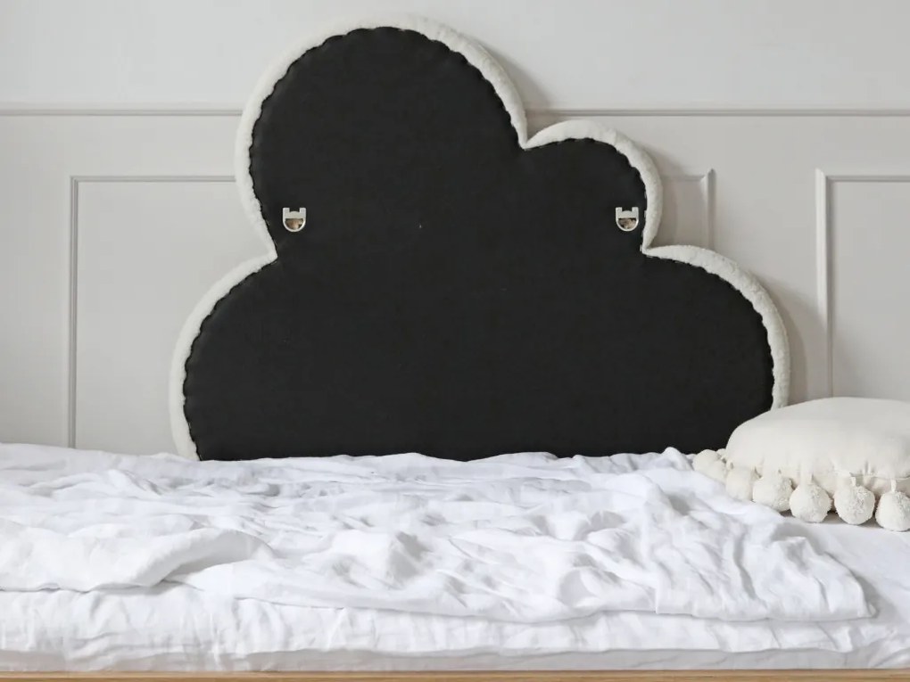 MINKO Čalouněné čelo CLOUD ve tvaru mraku Zvolte barvu: Krémová, Zvolte rozměr: 120 cm, Zvolte stranu: Vlevo