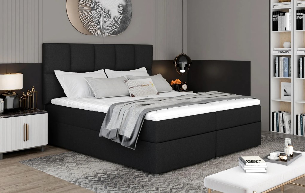 Glossy boxspring postel 185x210 Materiál / Dekor: Berlin 03