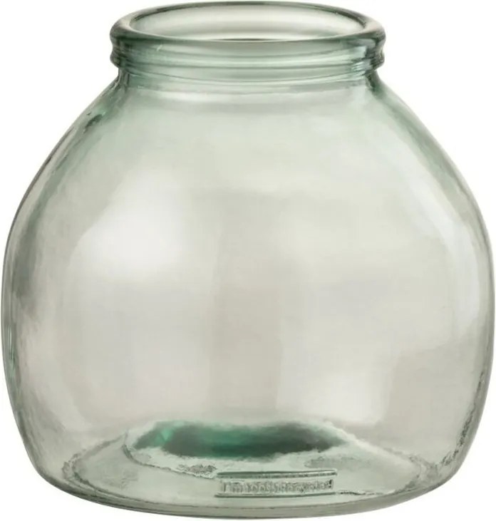 Skleněná váza z recyklovaného skla Huggo - Ø 21*20 cm