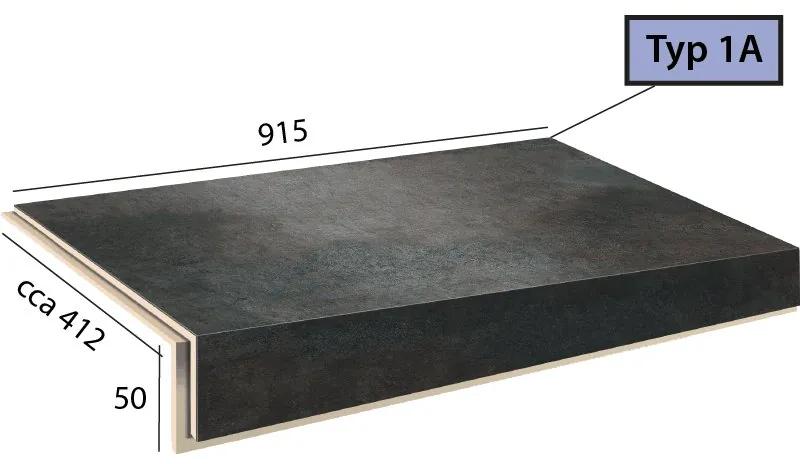 Vinylový schod Vinylové schody Brased Objectline Step 1A - 1068 Metallic černý